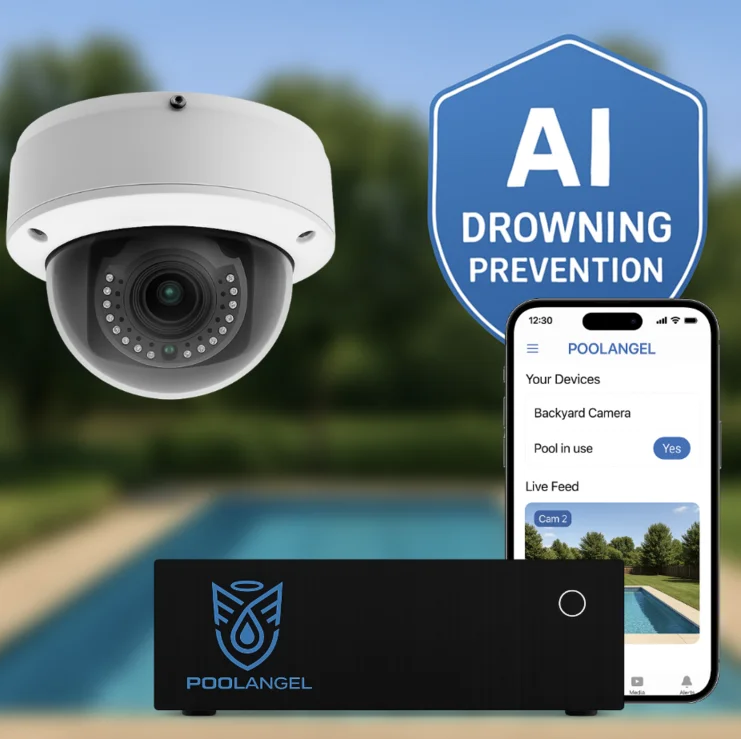 Pool Angel - AI Pool Safety Camera Australia $1899